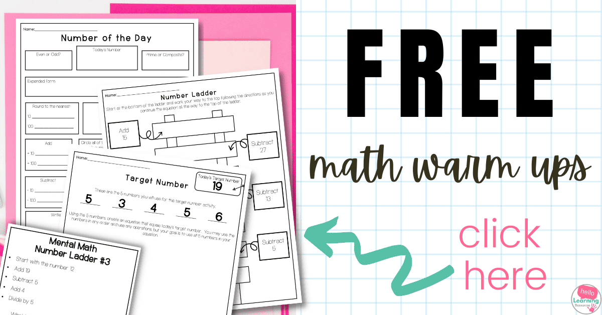 10 Fun Math Warm-Up Activities - Hello Learning