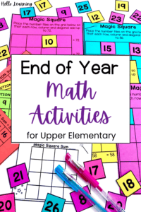 End of Year Math Activities for Upper Elementary - Hello Learning