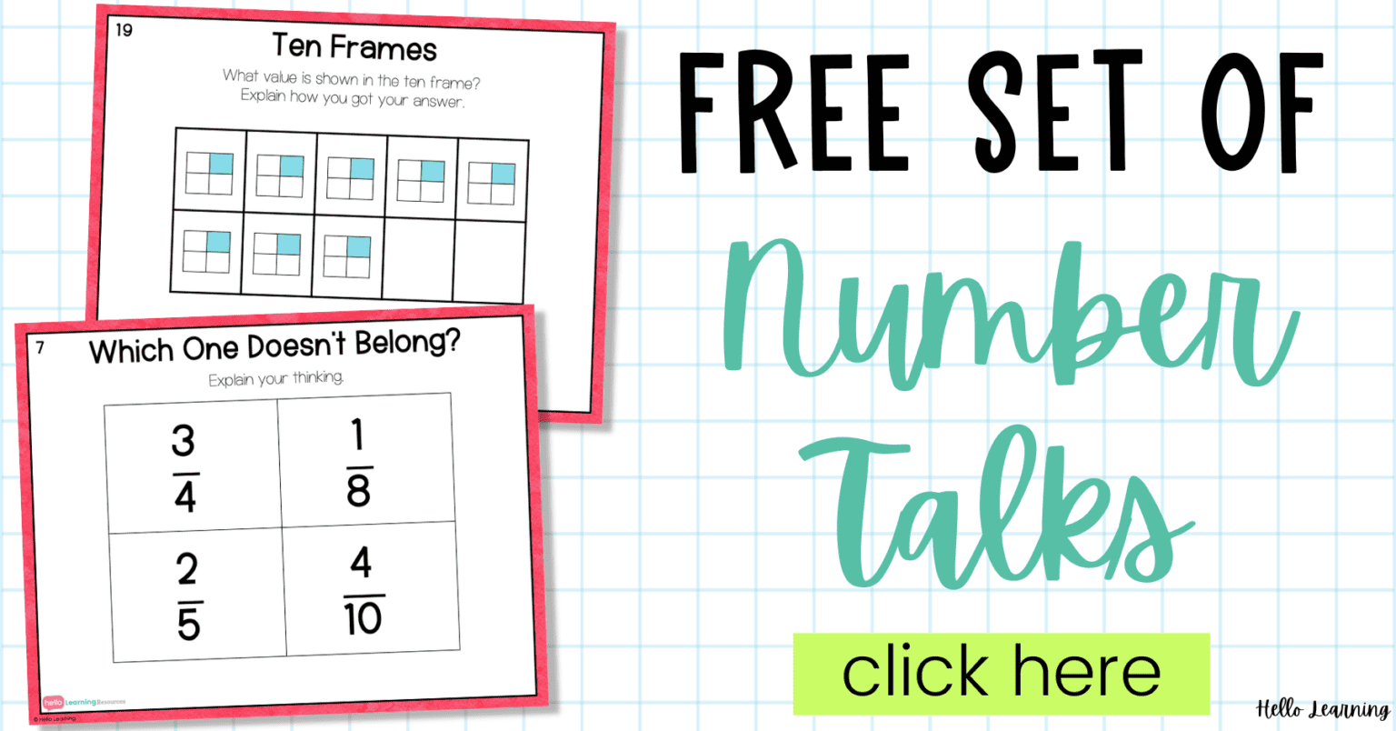 Building Fraction Sense with Number Talks - Hello Learning