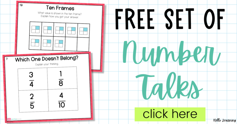 Building Fraction Sense with Number Talks - Hello Learning
