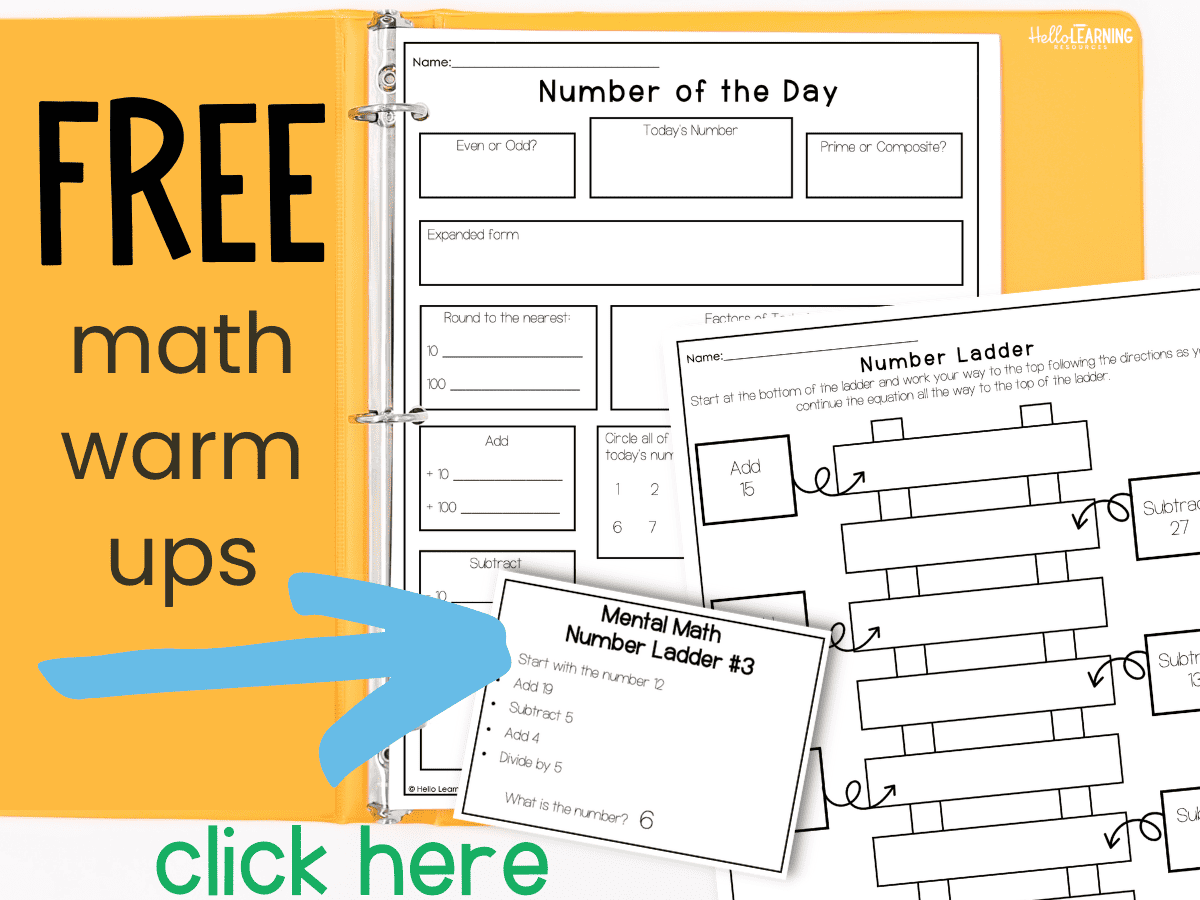 10 Fun Math Warm-Up Activities - Hello Learning