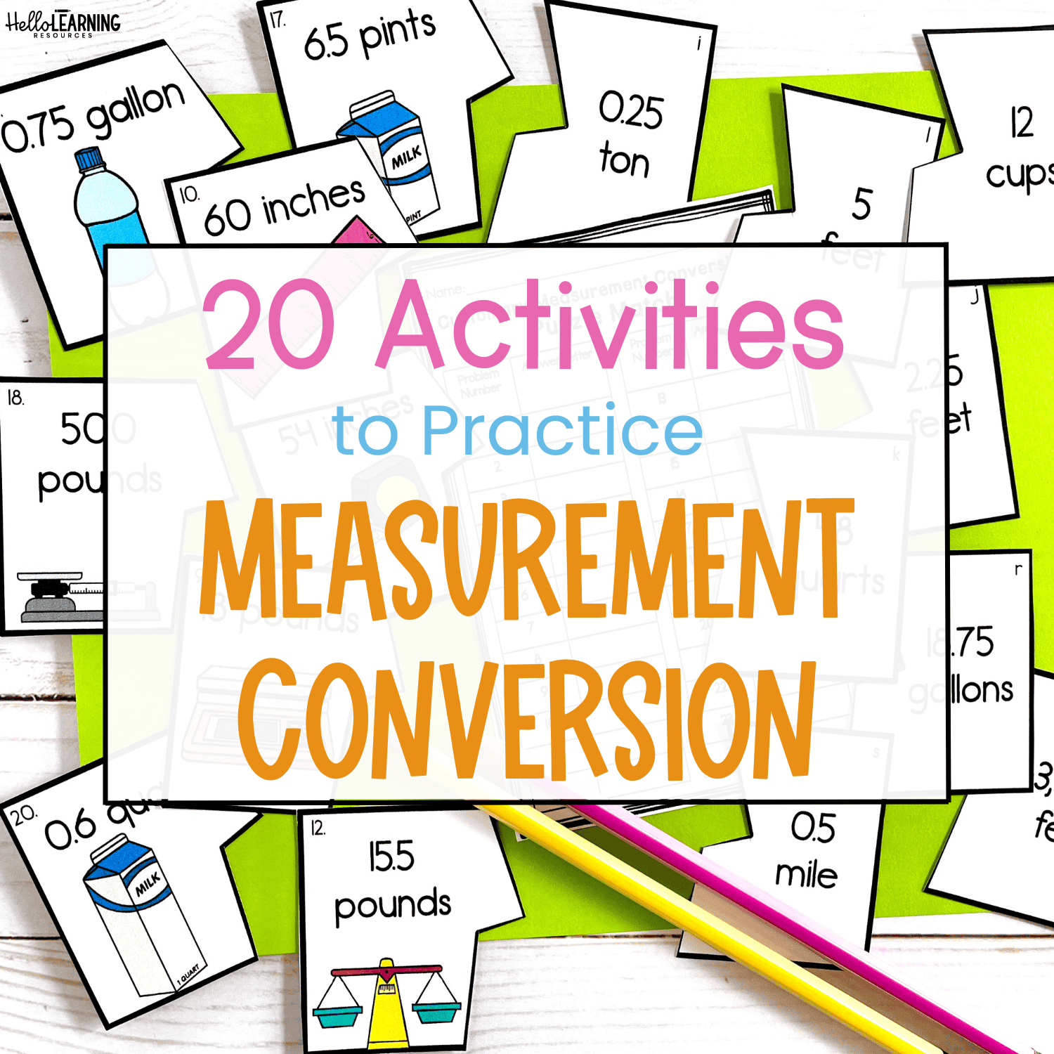 20 Hands on Activities to Practice Measurement Conversion - Hello Learning