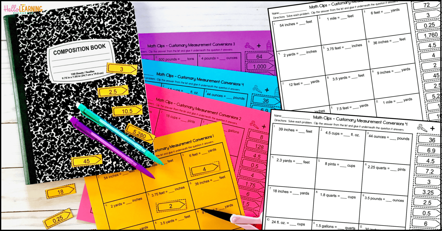 20 Hands on Activities to Practice Measurement Conversion - Hello Learning