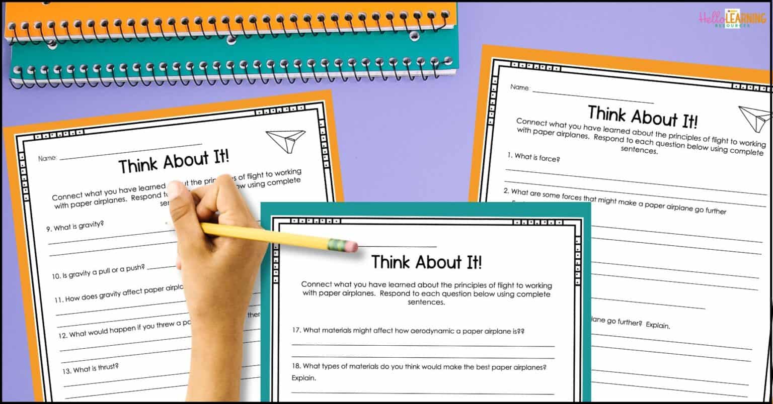 Easy Scientific Method Experiment with Paper Airplanes - Hello Learning