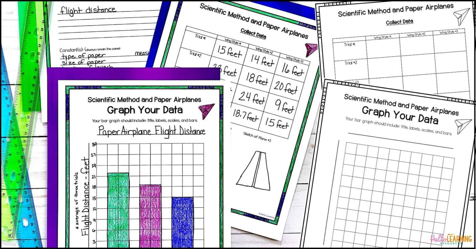 Easy Scientific Method Experiment with Paper Airplanes - Hello Learning